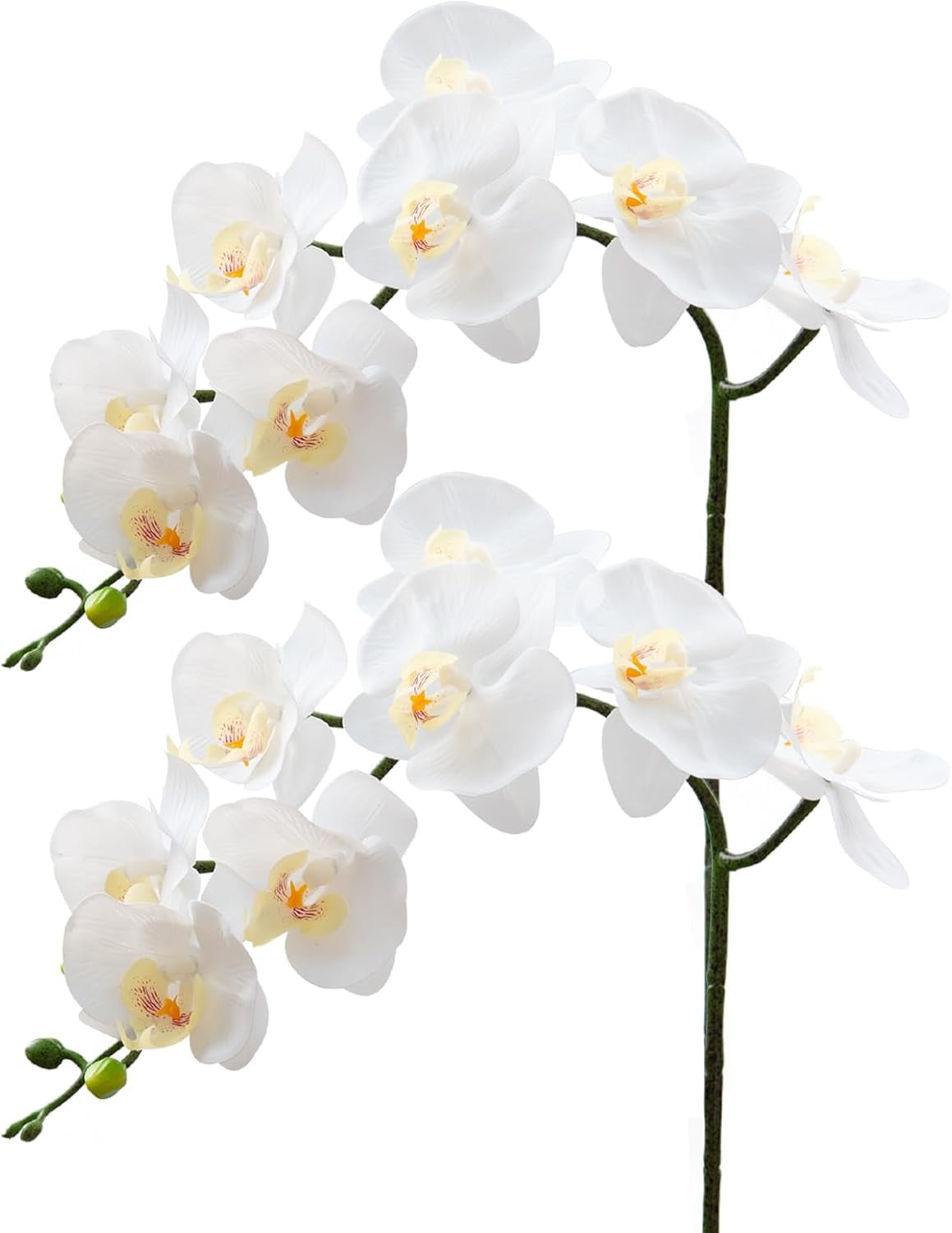 2Pcs/3Pcs Artificial Orchid Flower 8 Large Petals Realistic Faux ...