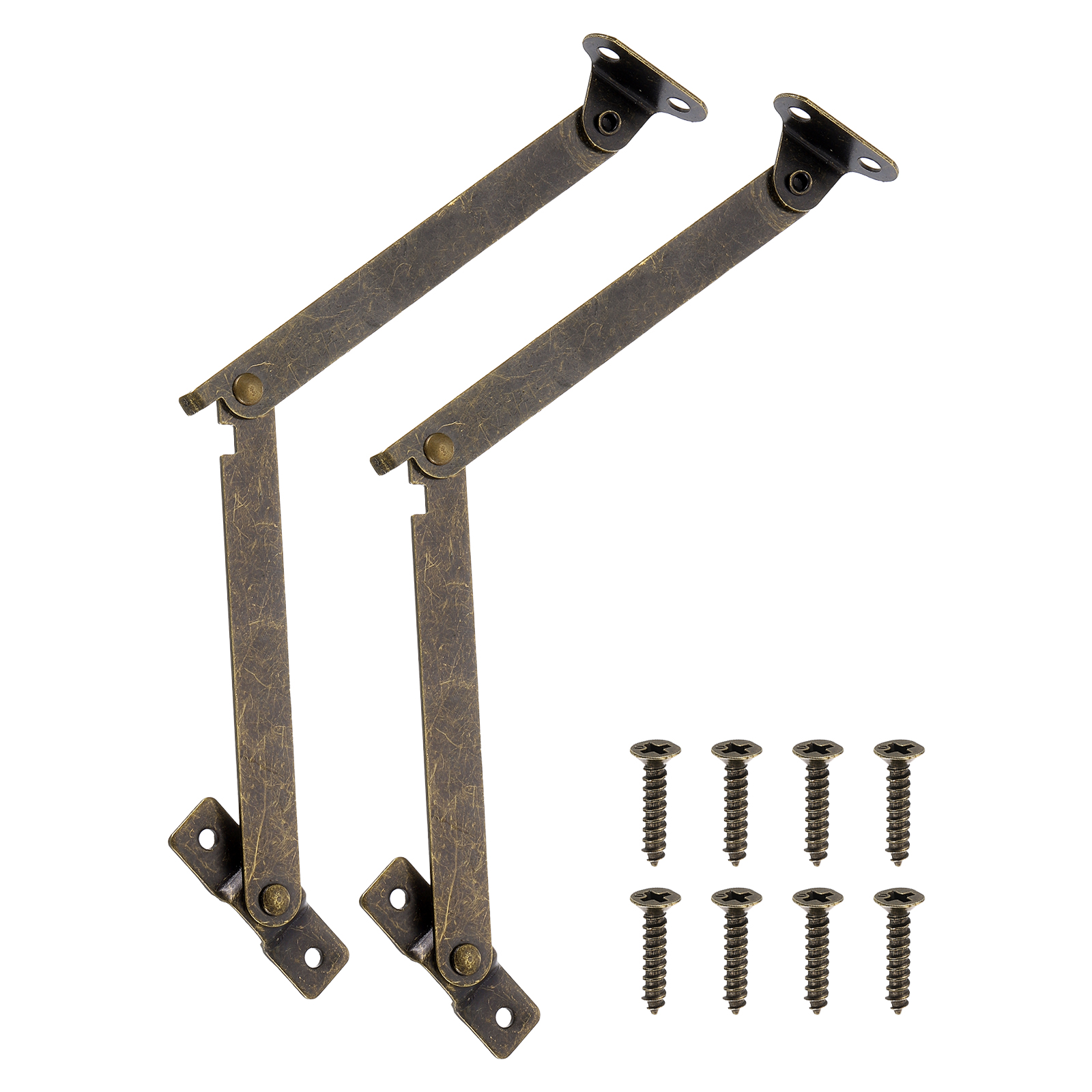 2Pcs 4.3" Folding Lid Support Hinges, Lift Up Stay Hinge with Screws ...