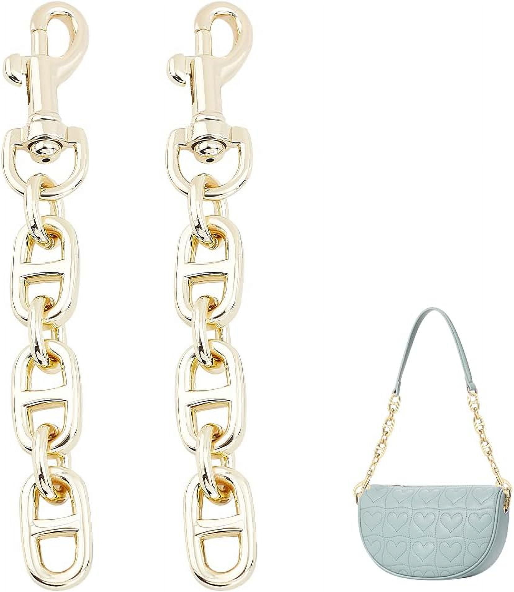 2Pcs 4.68" Bag Extender Chains Alloy Purse Chain Strap Light Gold ...
