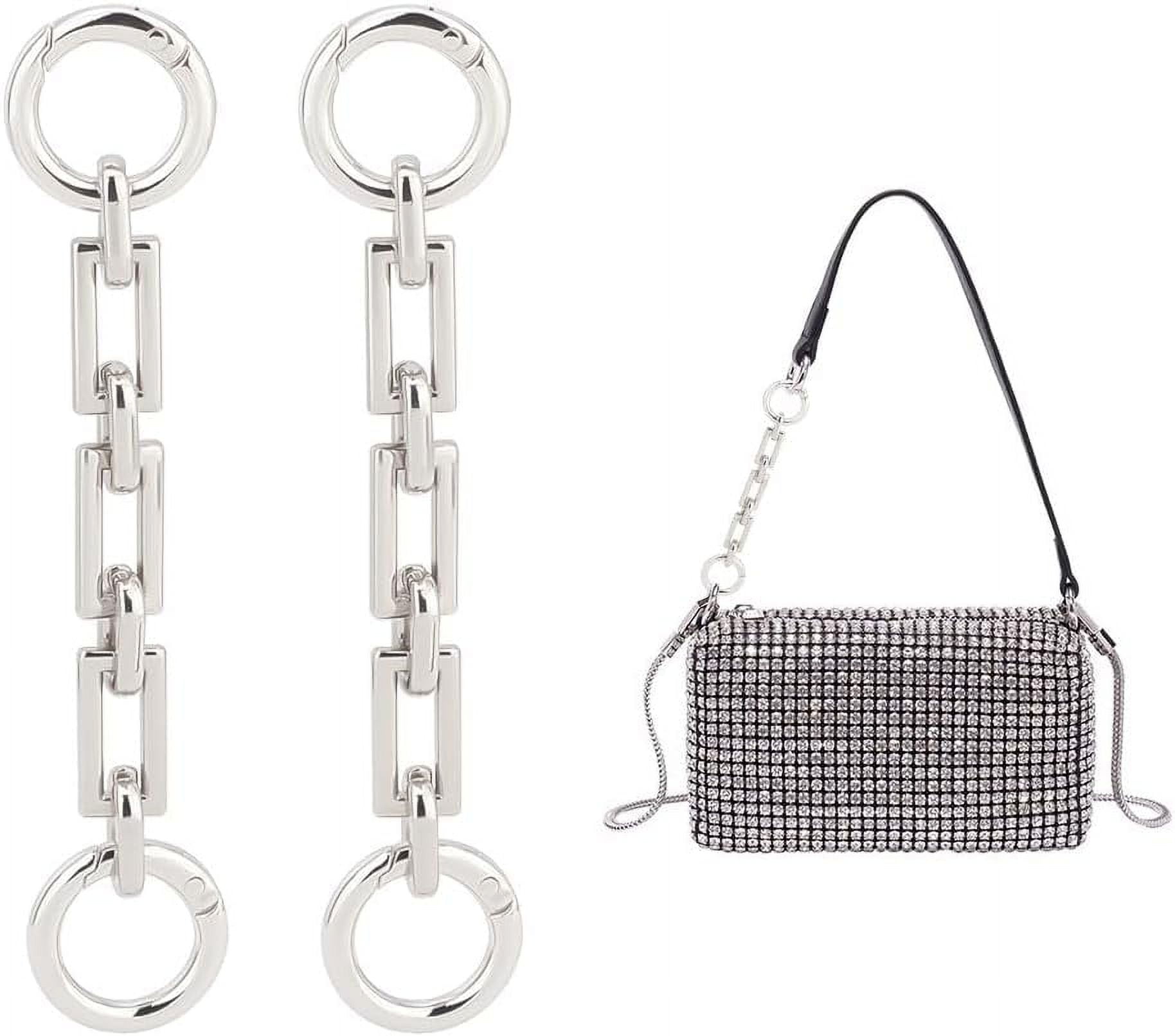 2Pcs 4.68" Bag Extender Chains Purse Chain Strap Platinum Purse Strap ...