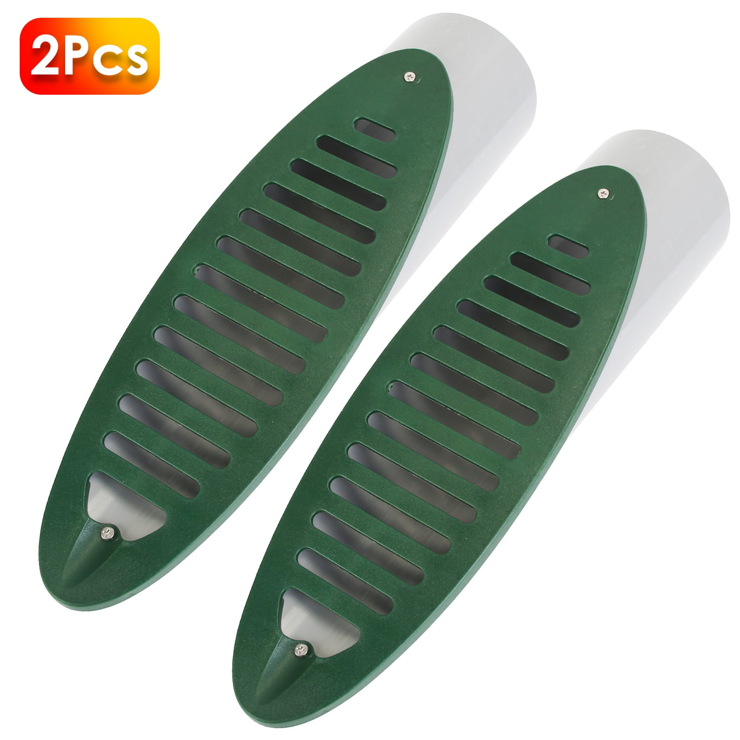 2Pcs 4-Inch Green Angled Yard Drainage Pipe with Sloped Grate – Sump ...
