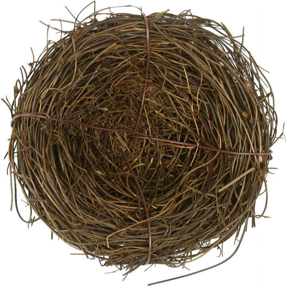 2Pcs 4" Natural Rattan Birds Nest Spring Decoration Props Crafts Easter ...