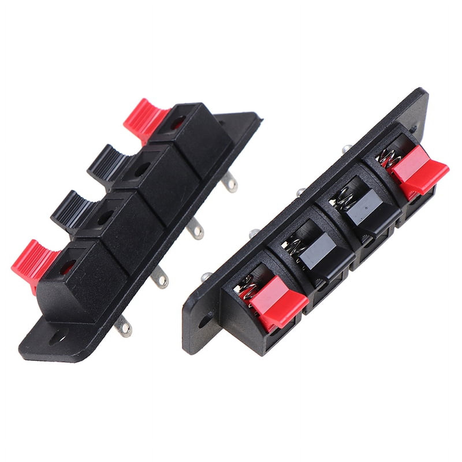 2Pcs 4 Positions Spring Connector Terminal Audio Speaker Terminals ...
