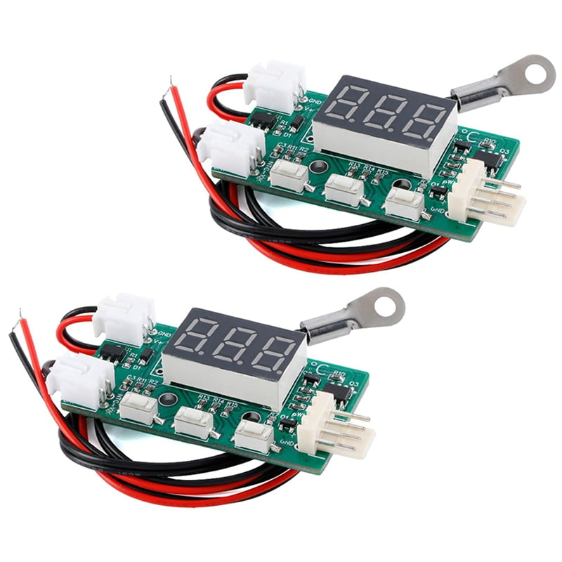2Pcs 4-Wire Fan Temperature Speed Controller Module Board YR-1001 DC12V ...