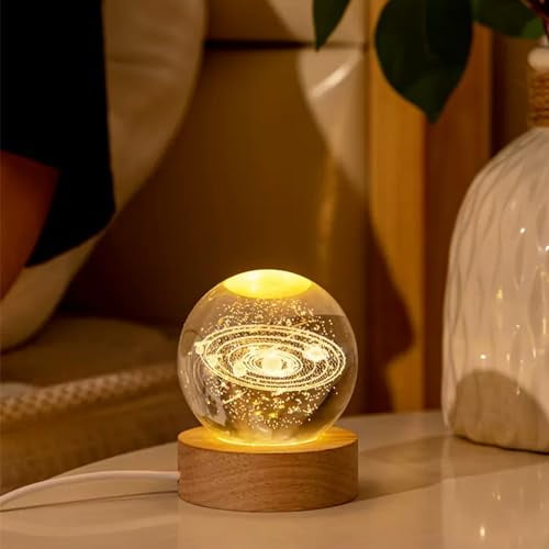 2Pcs 4" Wood Led Light Base, Warm Light Round Wooden Display Base with ...