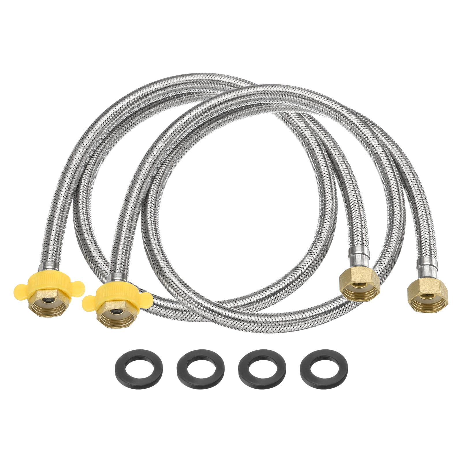 2Pcs 40" Faucet Supply Lines Connector G1/2 Female Compression Thread x ...