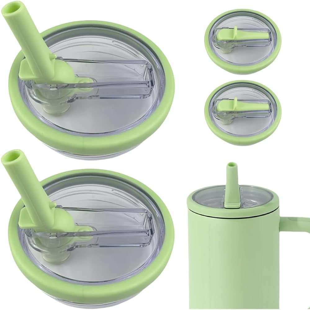 2Pcs 40 oz Tumbler Flip Straw Lid Replacement Fit, Replaceble Tumbler ...