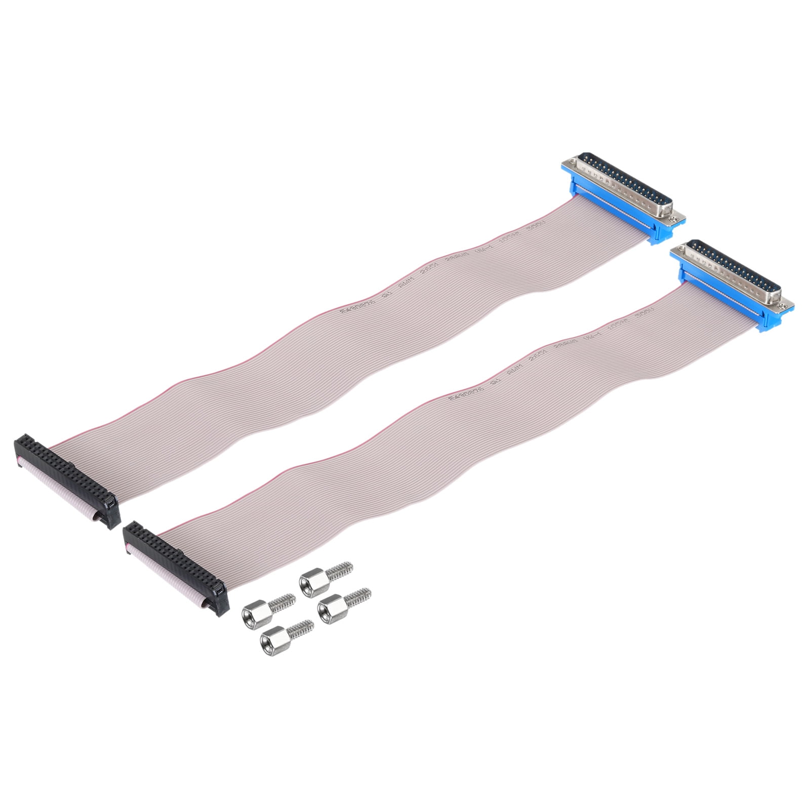 2Pcs 40Pin Flat Ribbon Cable Grey DB37 Male to FC-40P 2.54mm Pitch 30cm ...