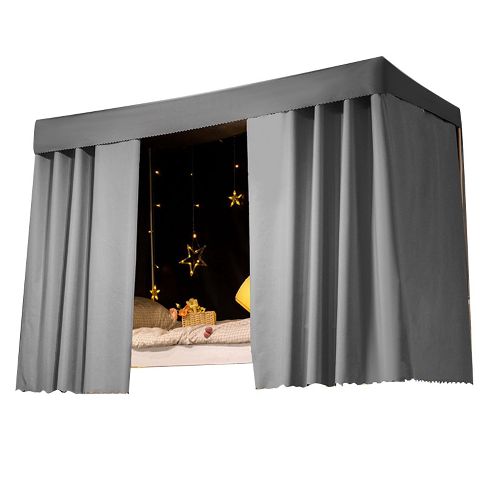 2Pcs 45*78in Bunk Bed Curtains Dorm Home Blackout Privacy Bed Cloth ...