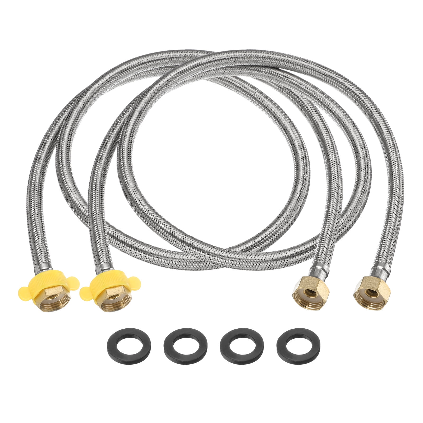 2Pcs 47" Faucet Supply Lines Connector G1/2 Female Compression Thread x ...