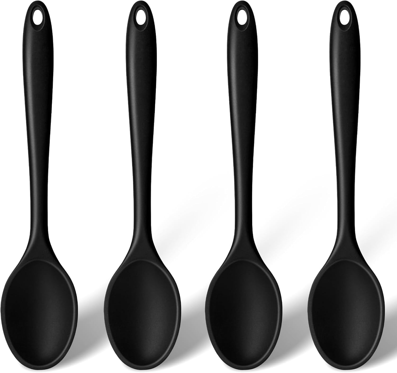 2Pcs/ 4Pcs 10.8inch Large Silicone Cooking Spoons, Heat Resistant ...