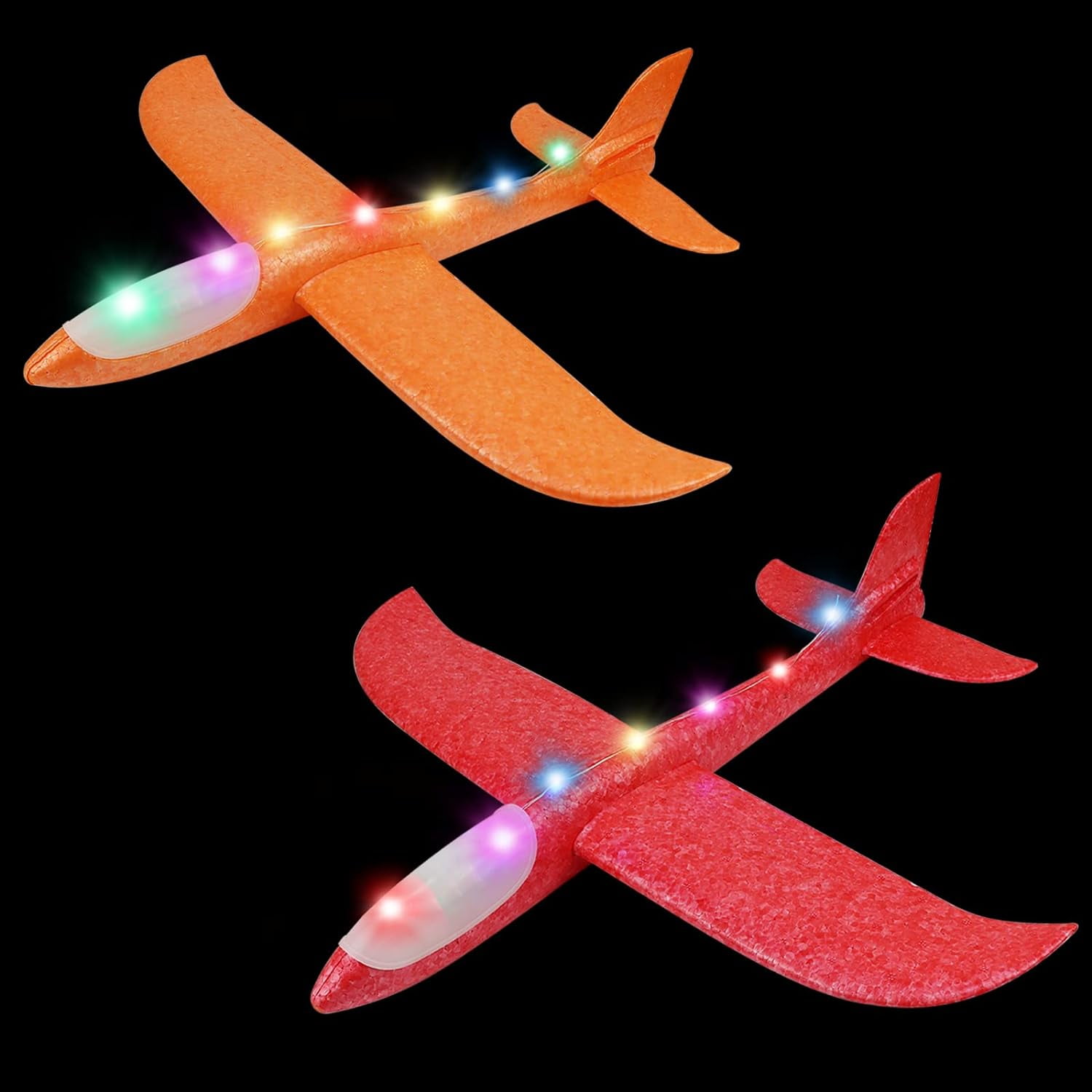 2Pcs/4Pcs 18.90inch LED Light Airplane Glider Plane, 2 Flight Mode ...