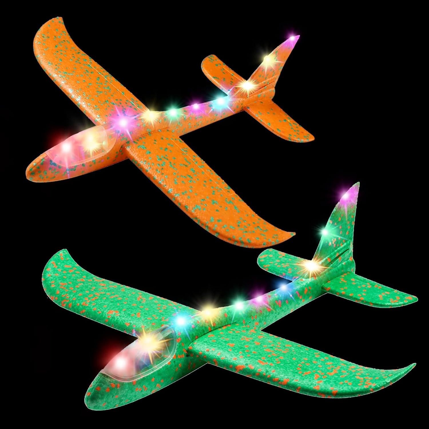 2Pcs/4Pcs 18.90inch LED Light Airplane Glider Plane, 2 Flight Mode ...