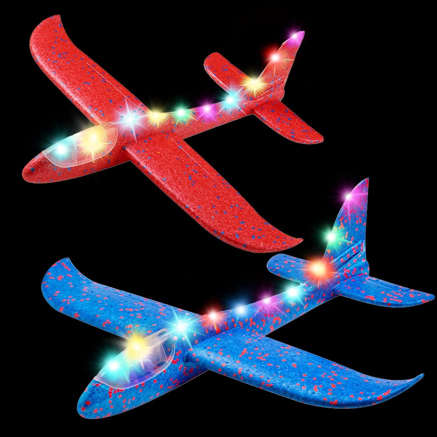 2Pcs/4Pcs 18.90inch LED Light Airplane Glider Plane, 2 Flight Mode ...