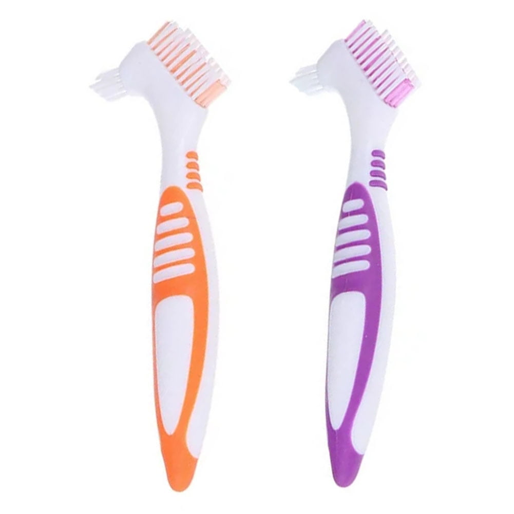 2Pcs/4Pcs Denture Cleaning Brush Portable Cleaning Brush False Teeth ...