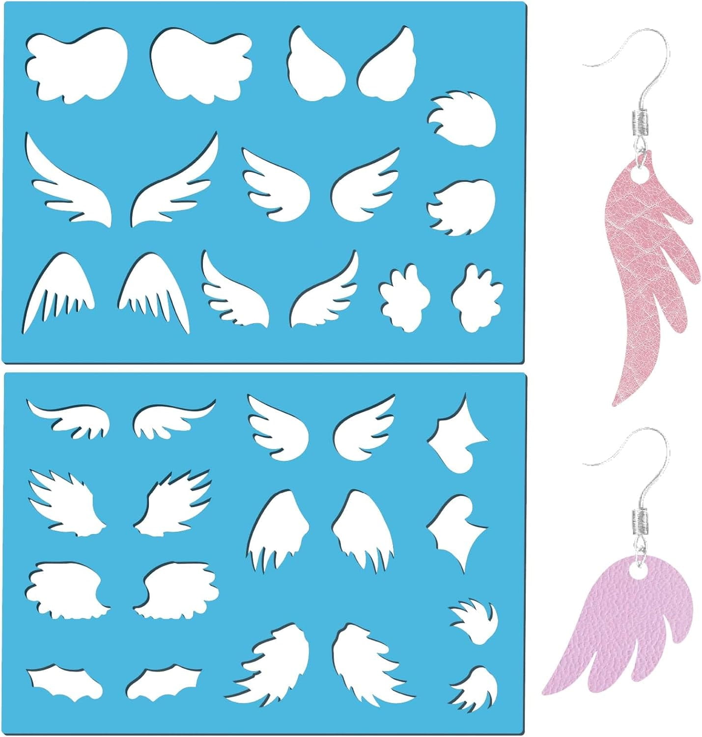 2Pcs 5.1x3.5inch Angel Wing Templates Acrylic Wings Shape Jewelry ...