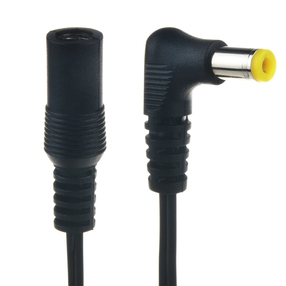 2Pcs 5.5Mm X 2.5Mm Right Angle Power Cable Male Plug Connector Adapter ...