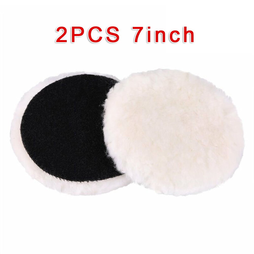 2Pcs 5/6/7 inch Wool Buffing Polishing Pads Bonnets Sanding on Car ...