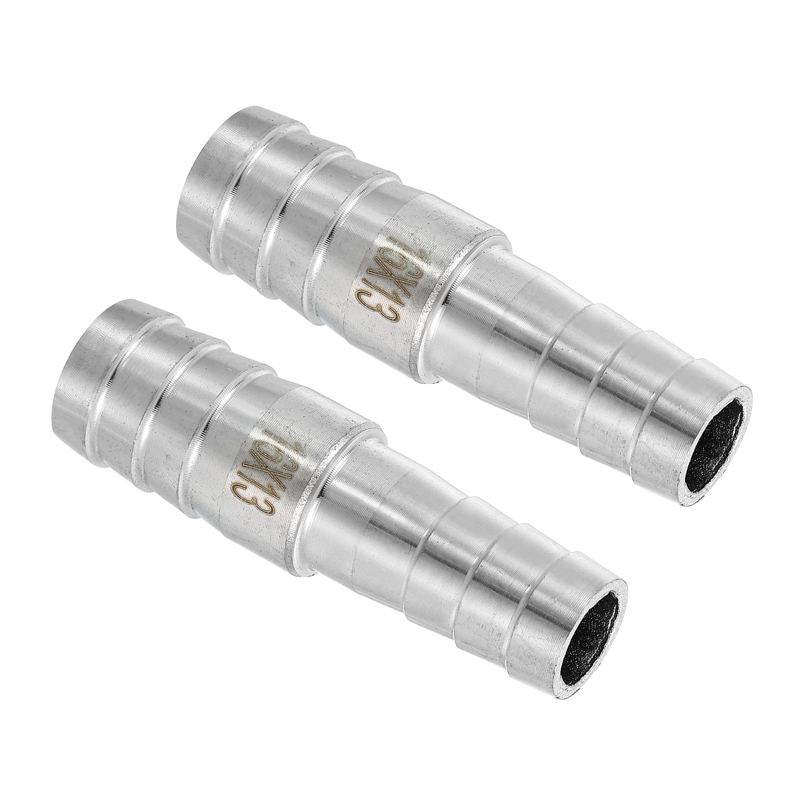 2Pcs 5/8" to 1/2" Hose Barb Reducer Pipe Fitting, 304 Stainless Steel ...