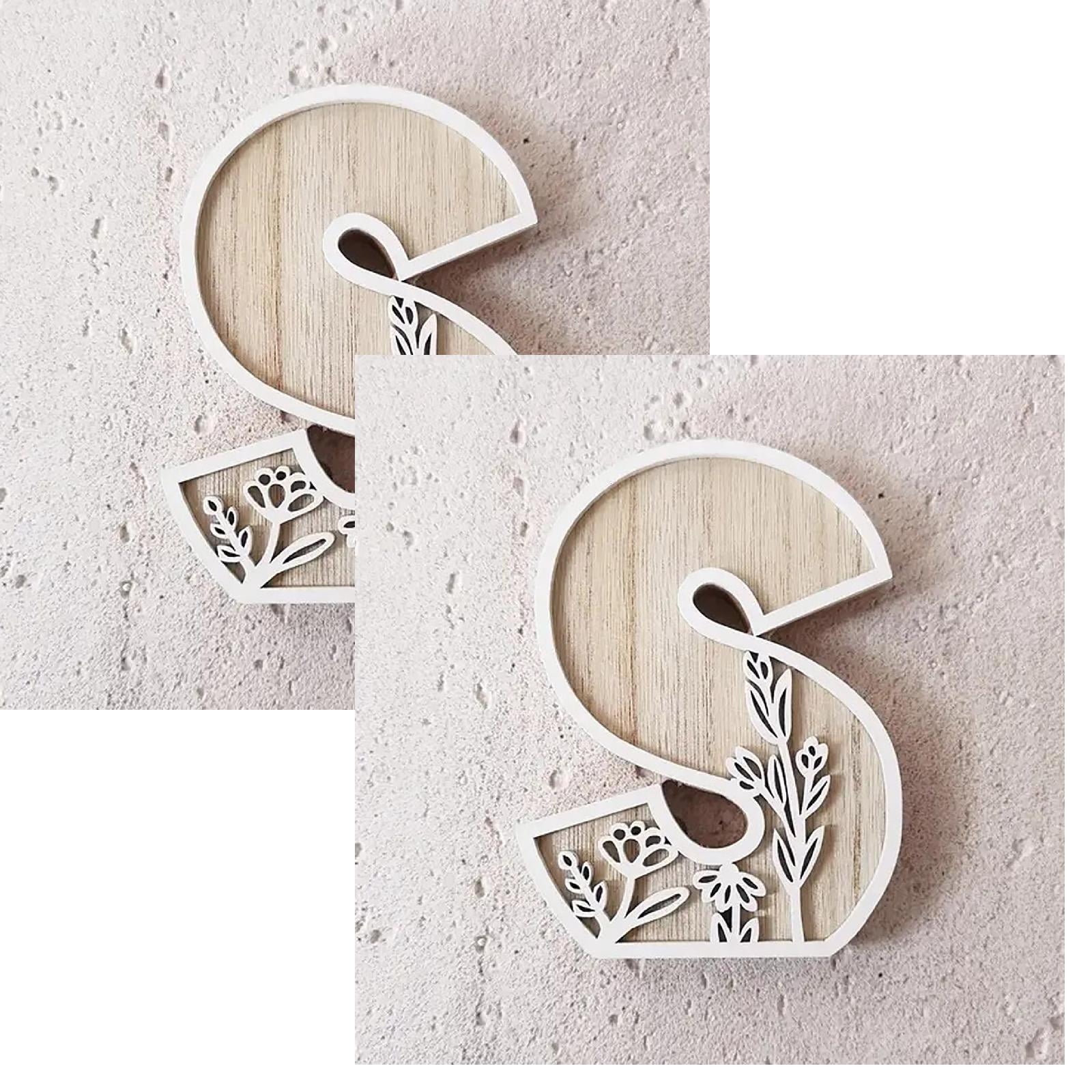 2Pcs 5 Inch 26 Letter For Wall Decoration Flowers Can Be Painted On ...
