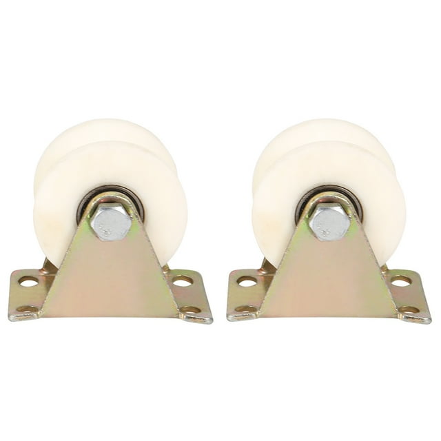 2Pcs 50mm Diameter Steel Sliding Gate Roller Wheel U-Shaped Wheel Track ...