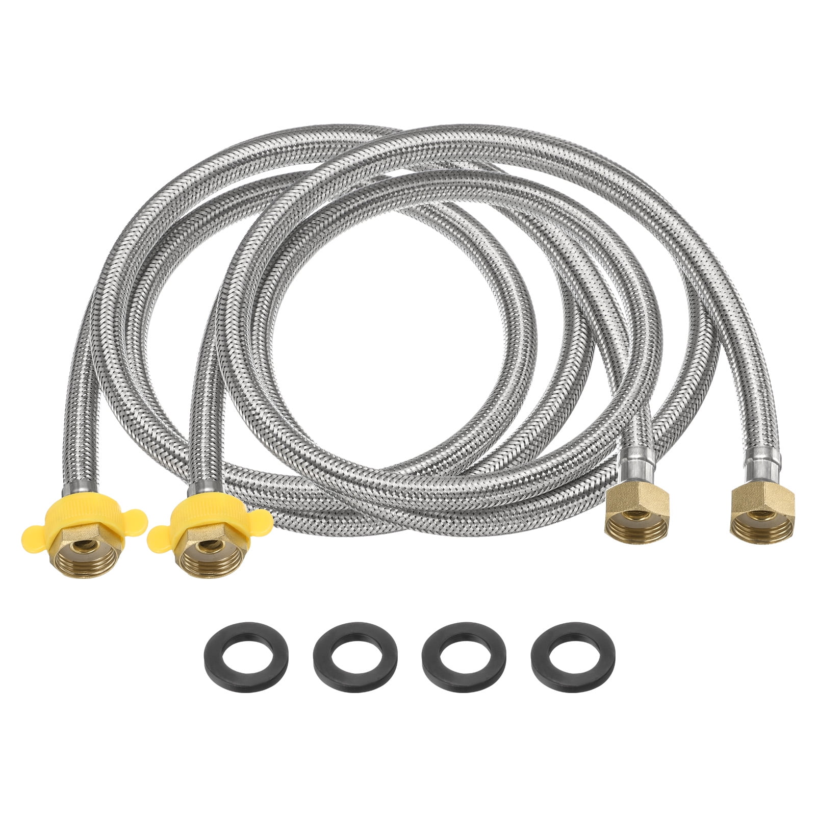 2Pcs 59" Faucet Supply Lines Connector G1/2 Female Compression Thread x ...