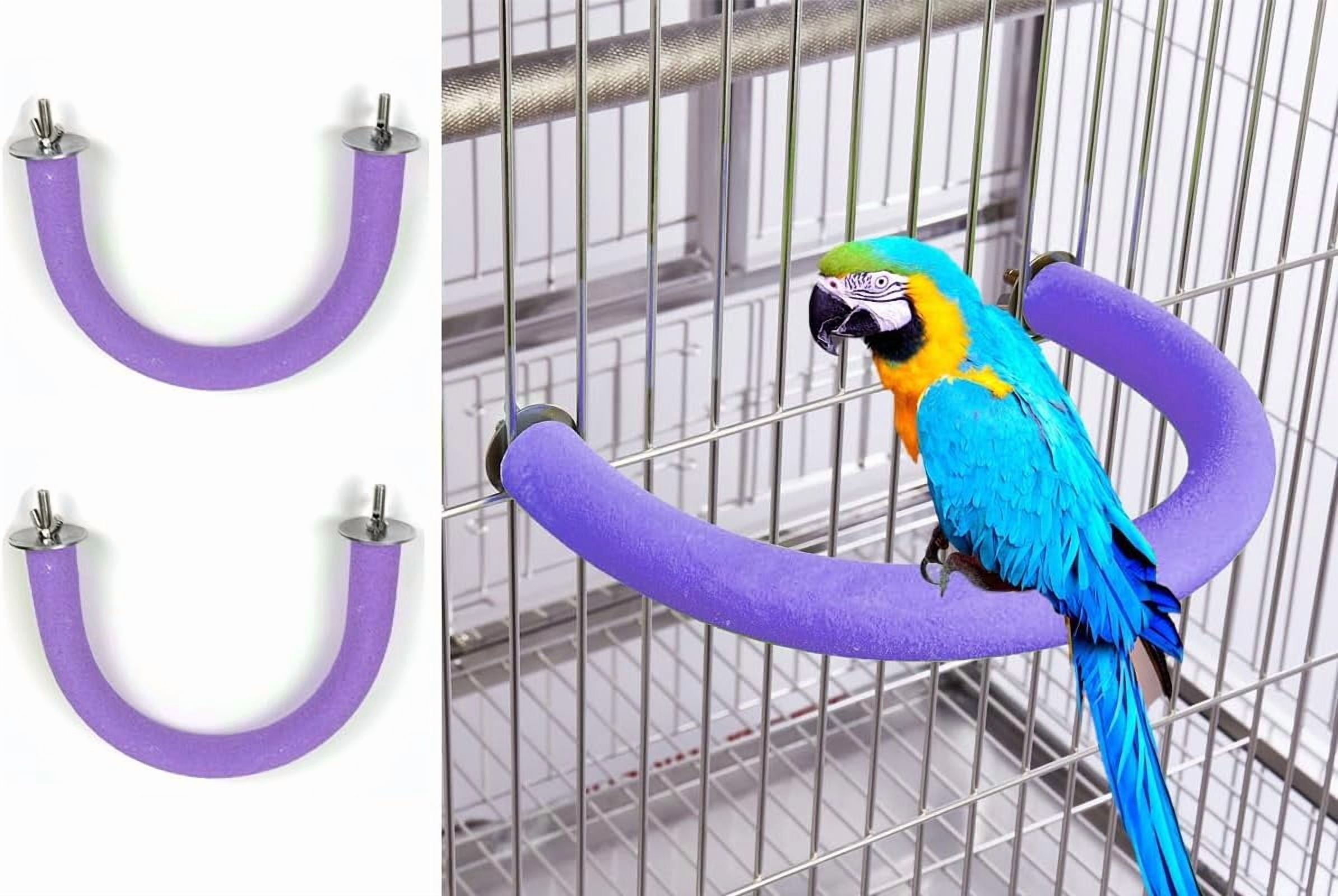 Unbranded U-Shape, Rough-Surfaced Sand Bird Perches, Purple & Grey (2 ...