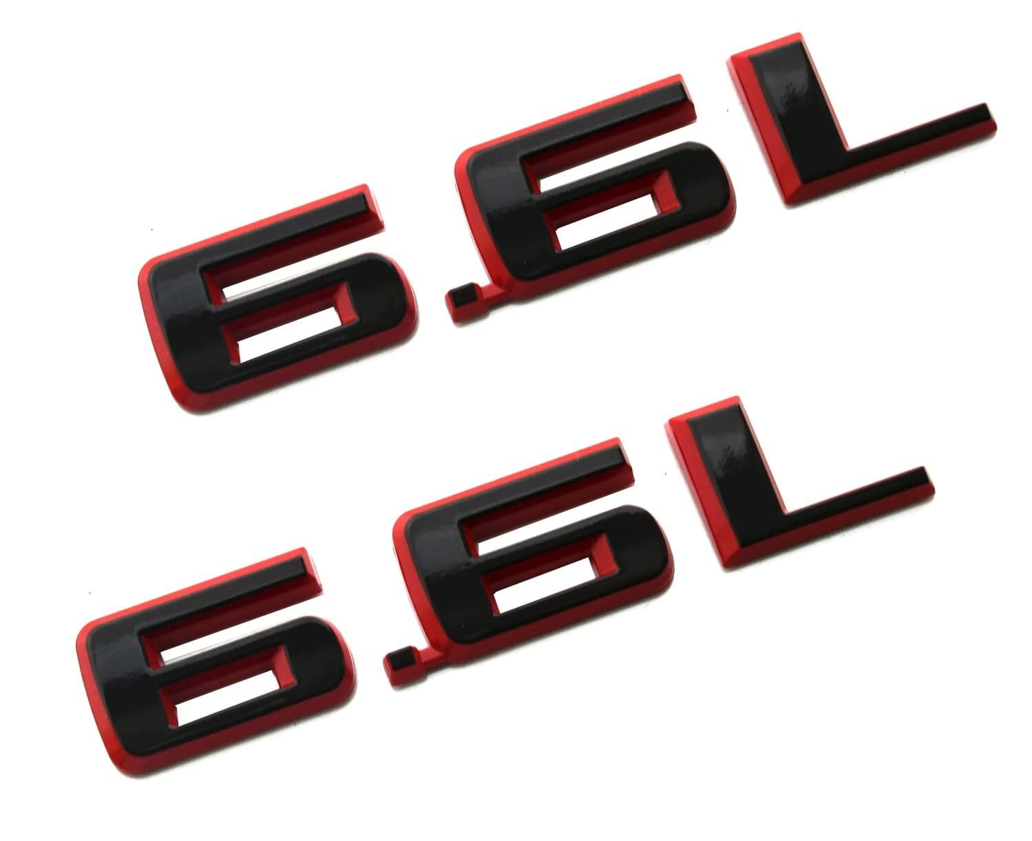2Pcs 6.6L L8T V8 Hood Liter Gas Emblem Engine Badge 6.6L Logo Sticker ...