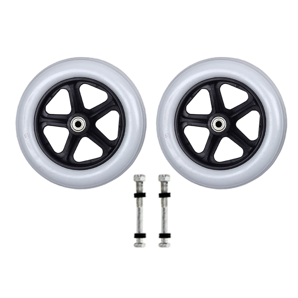 2Pcs 6/7/8inch Anti-skid Wheelchair Front Caster Replacement Solid Tire ...