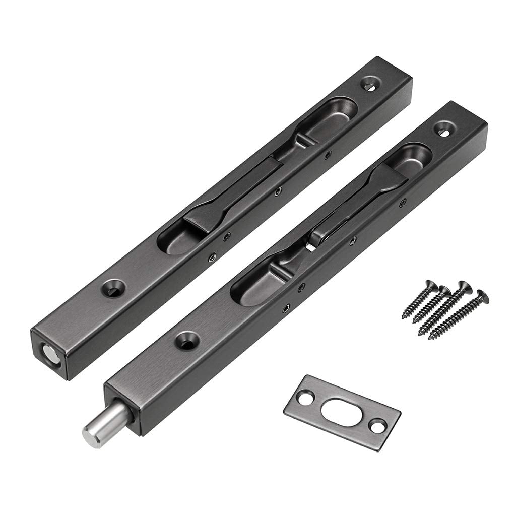 2Pcs 6 Inch Door Bolts - Stainless Steel Concealed Security French Door ...