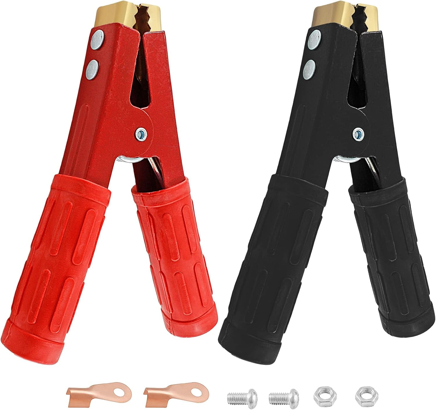 2Pcs 600A Insulated Alligator Clips Electrical Heavy Duty Alligator ...