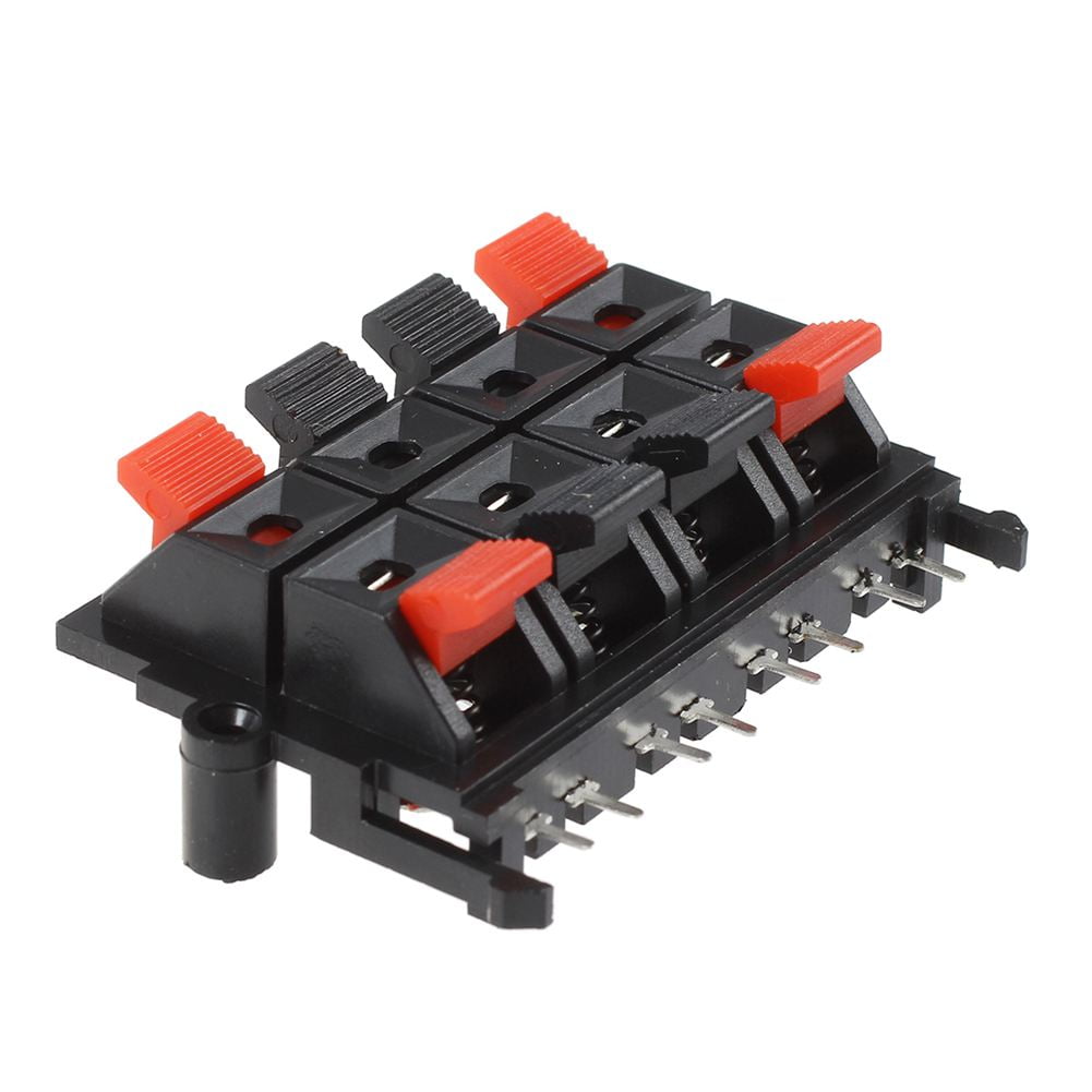 2Pcs 64x40x20mm 8 Positions Push in Jack Spring Load Speaker Terminals ...