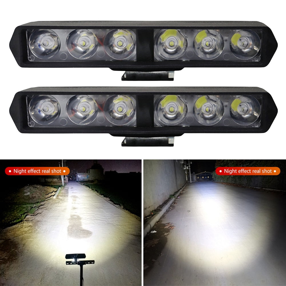 2Pcs 6D LED Driving Fog Light 12V IP67 Waterproof Off Road Spotlight White Light DRL Light Bar ...