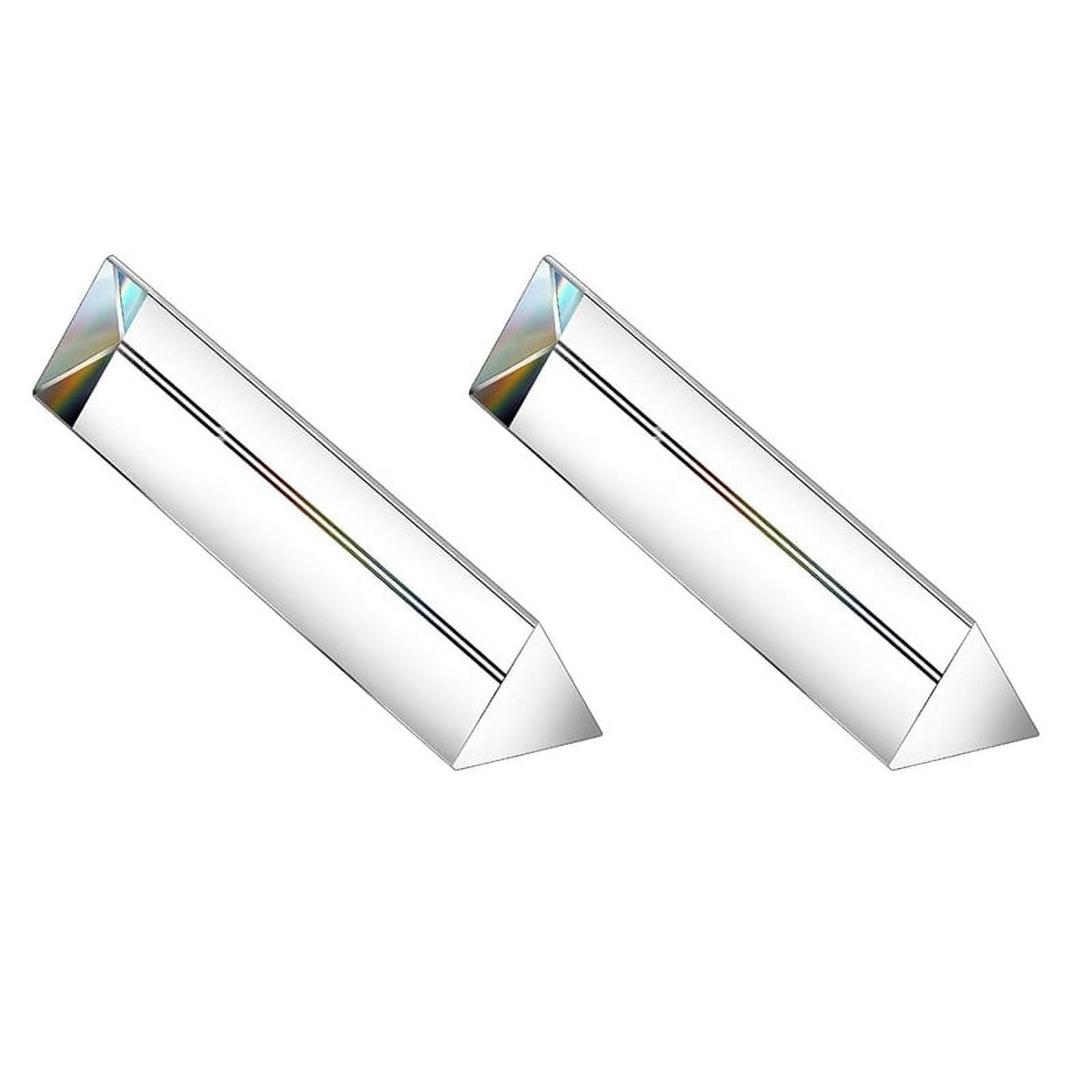 2Pcs 6Inch Crystal Optical Glass Triangular Prism for Photography ...