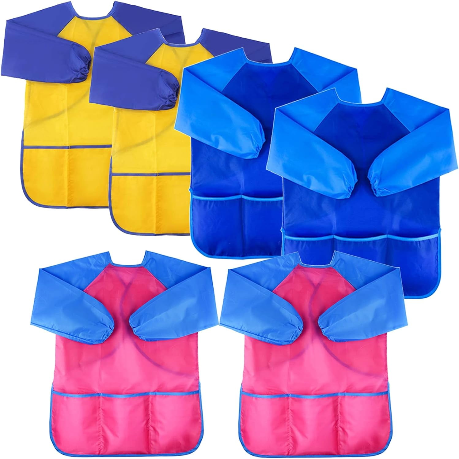 2Pcs/6Pcs Kids Art Smocks Toddler Smocks Waterproof Smocks for Kids ...