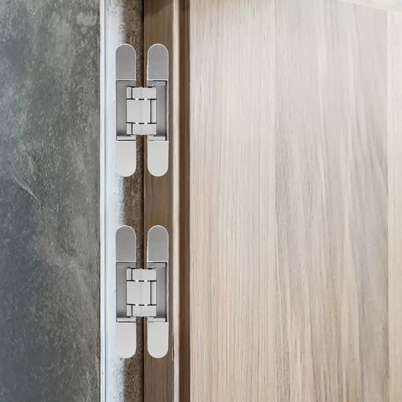 2Pcs 7'' 180° Swing Hidden Door Hinges Zinc Alloy Invisible Hinges ...