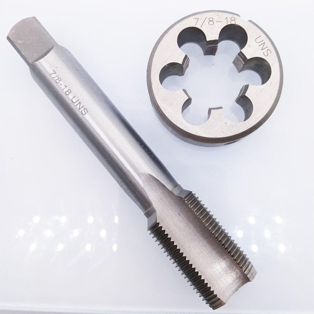 2Pcs 7/8-18 UNS Tap&Die HSS Right Hand Thread For Stainless Steel Iron ...