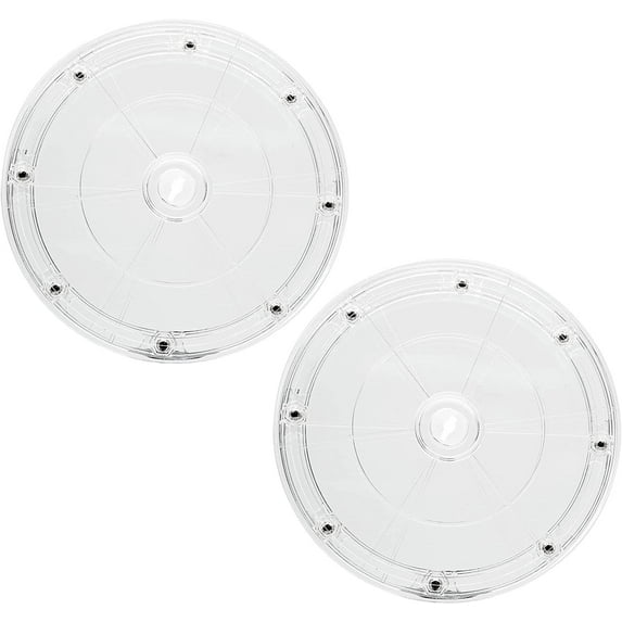 2Pcs 7” Clear Acrylic Turntable Organizer, Rotating Organizer Swivel ...