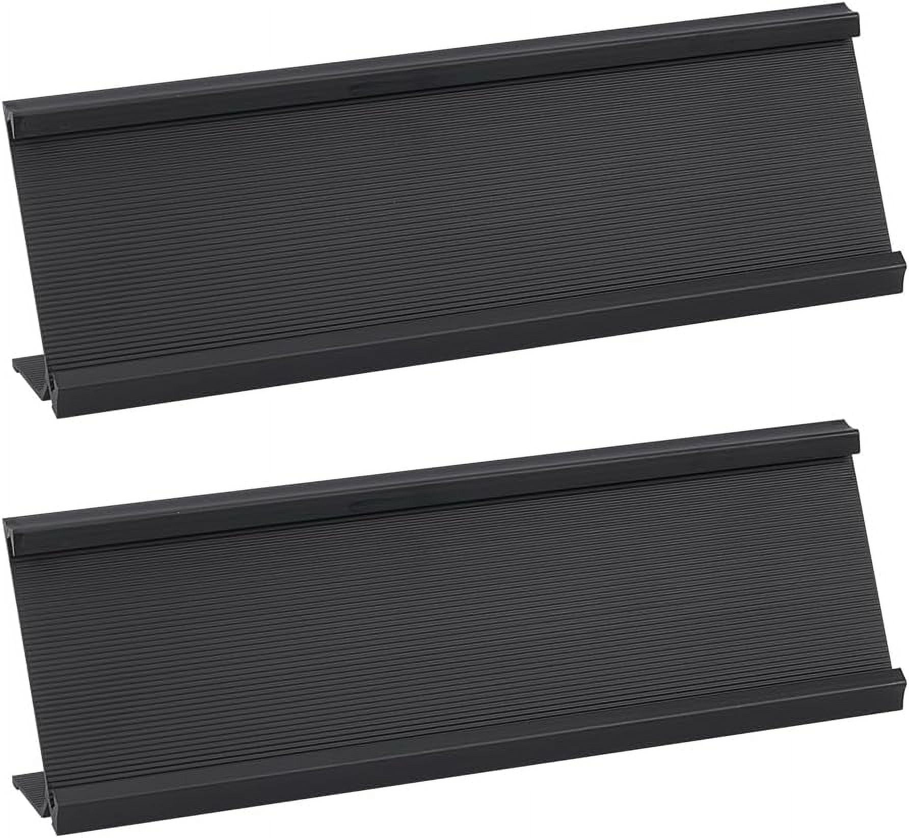 2Pcs 7 x 2 inch Aluminum Desk Name Plate Holder Office Business L ...