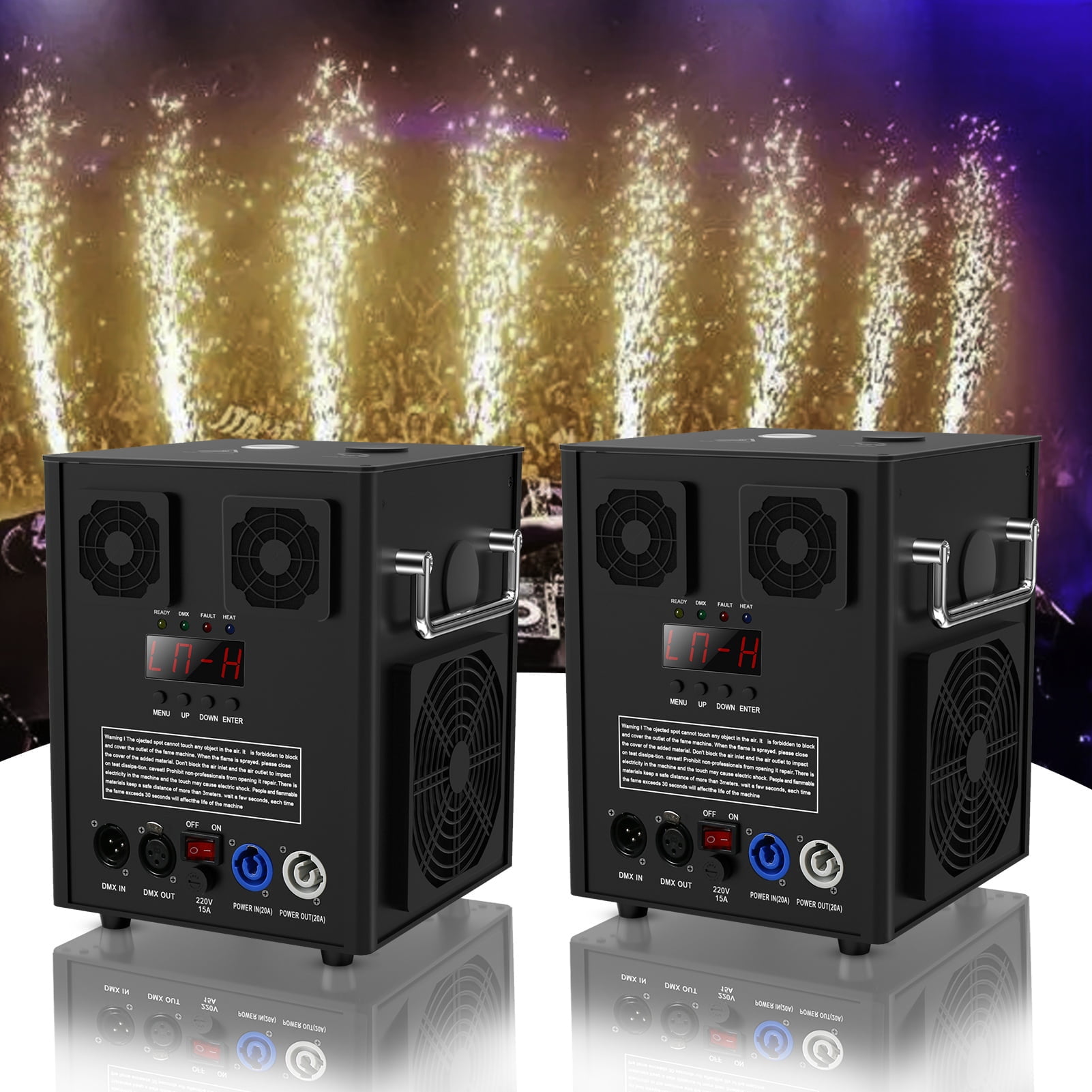 2Pcs 700W Cold Spark Firework Machine, DMX Sparkler Fountain Stage ...