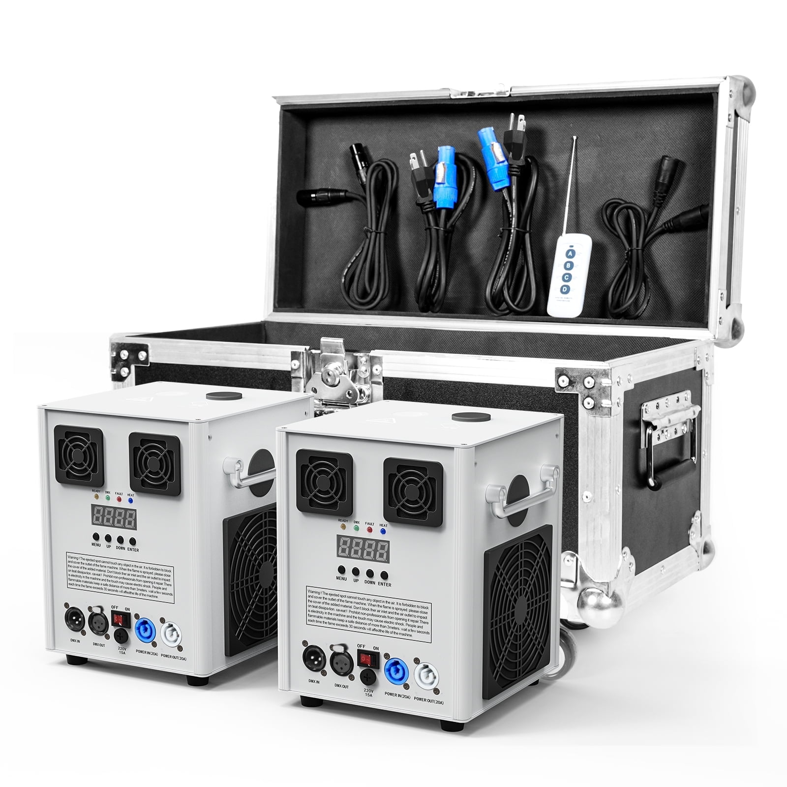 2Pcs 700W Cold Spark Firework Machine w/ Flight Case, DMX Stage Effect ...