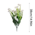 2Pcs 7Fork Artificial Spring Grass Camellia Fake Flower Greenery Decor ...