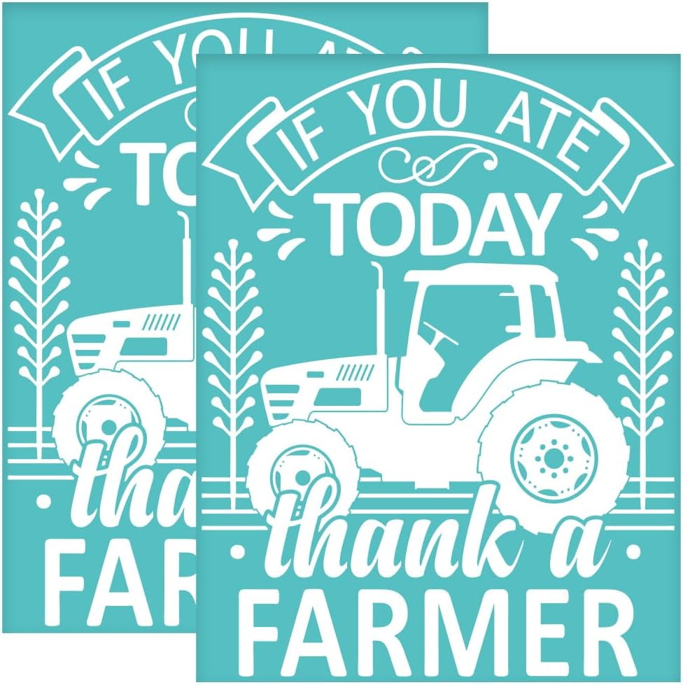 2Pcs 8.6x11 Inch Farm Slogan Self-Adhesive Silk Screen Printing Stencil ...