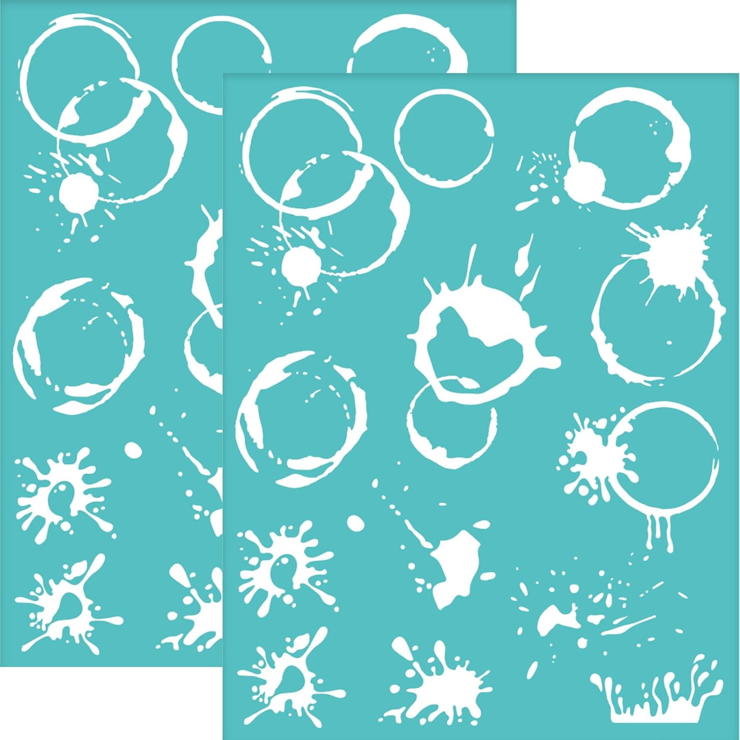 2Pcs 8.6x11 Inch Graffiti Theme Self-Adhesive Silk Screen Printing ...