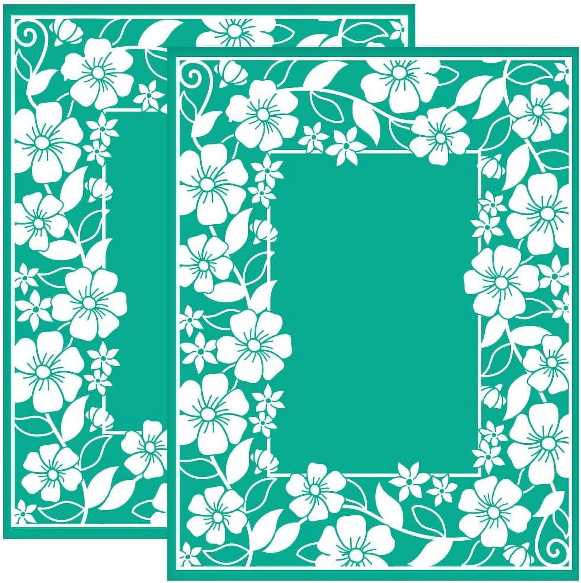 2Pcs 8.6x11 Inch Photo Frame Self-Adhesive Silk Screen Printing Stencil ...
