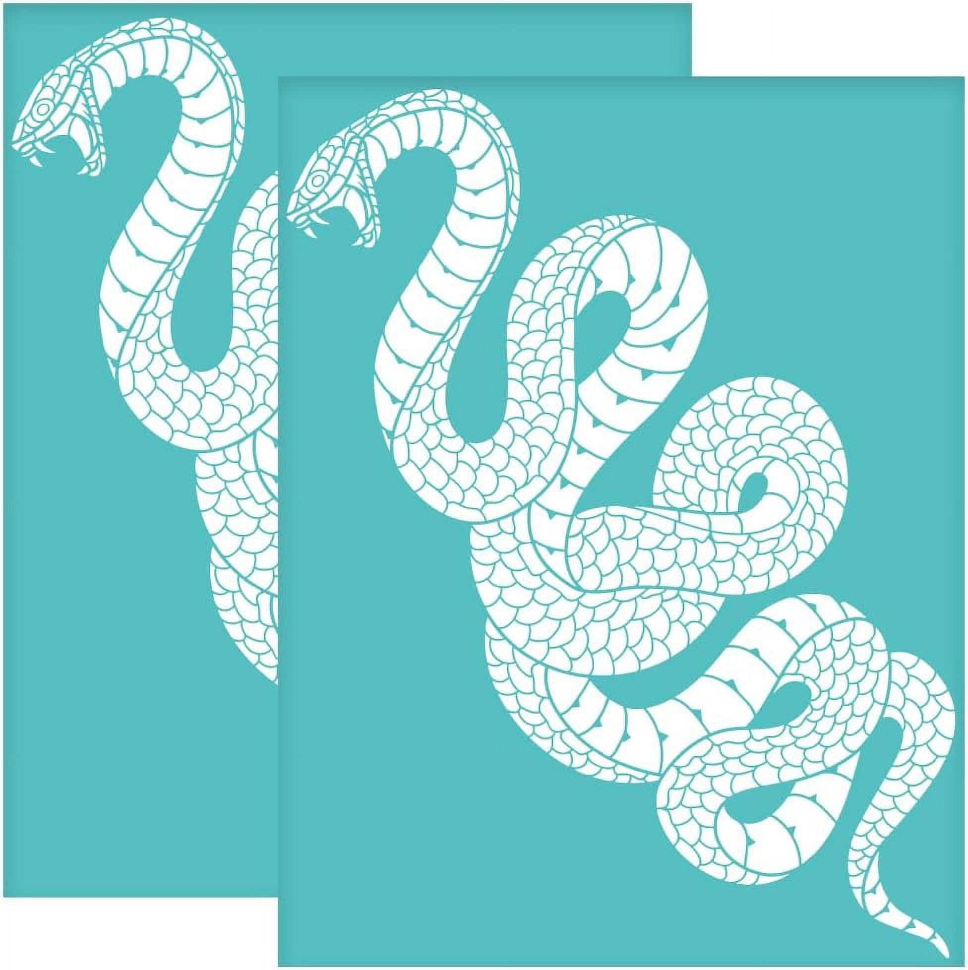 2Pcs 8.6x11 Inch Snake Self-Adhesive Silk Screen Printing Stencil ...