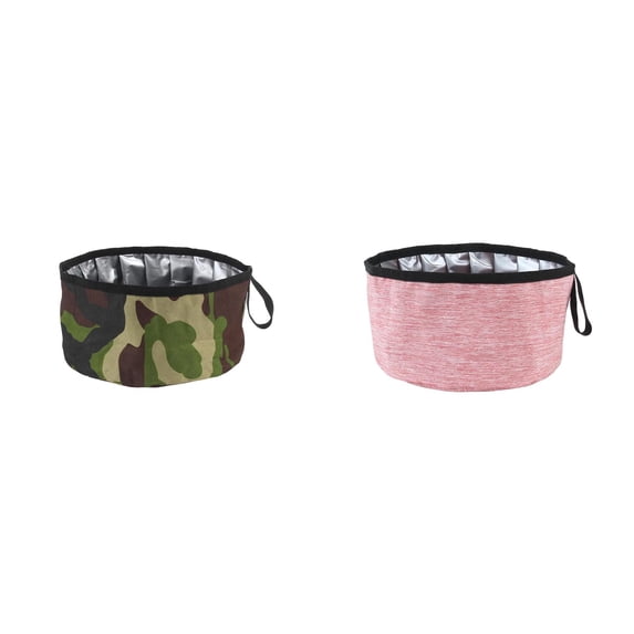 2Pcs 8.6x4.7 Inch Portable Dog Bowls, Travel Dog Dish, Portable Puppy ...