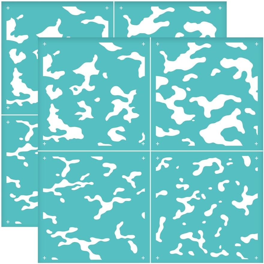 2Pcs 8.6x8.6 Inch Camouflage Self-Adhesive Silk Screen Printing Stencil ...