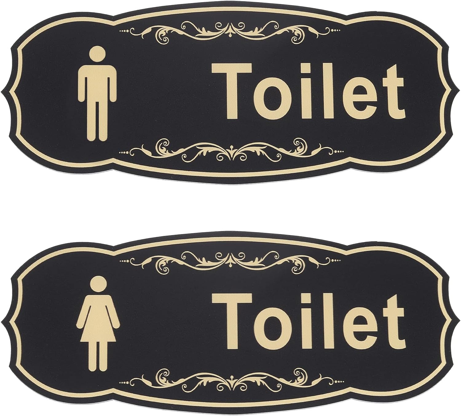 2Pcs 8.7x3.5Inch Acrylic Toilet Sign Stickers Prussian Blue Men's and ...