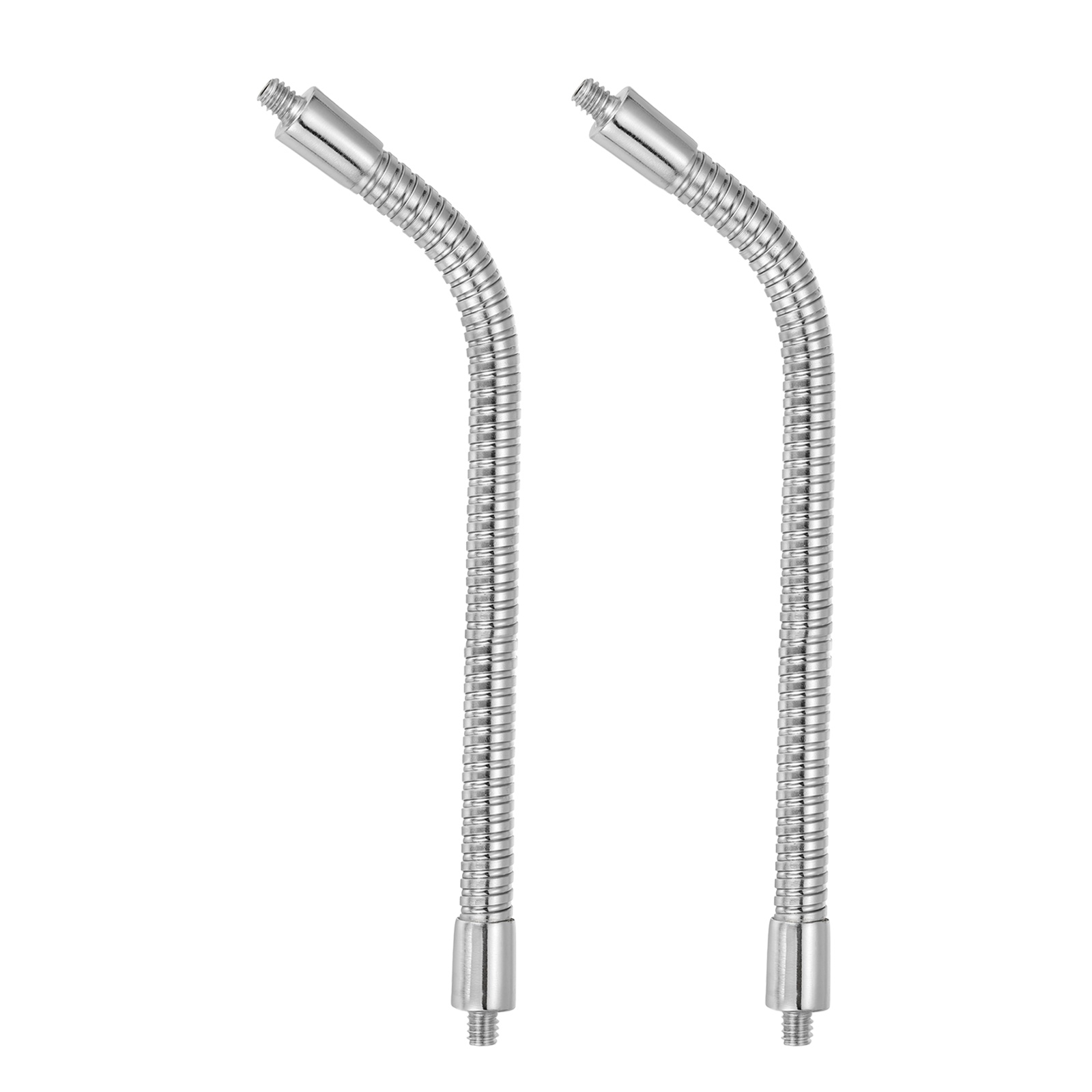 2Pcs 8" Gooseneck Tube, 1/4" Male to Male Thread Heavy Duty Metal ...